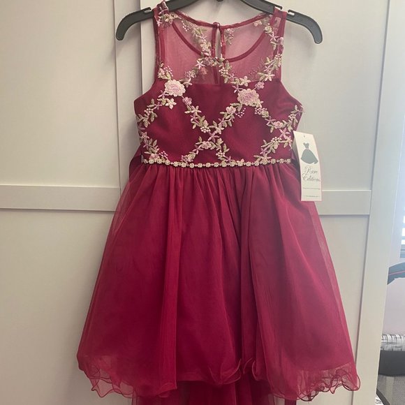 Rare Editions | Dresses | Rare Editions Burgundy Girls Dress | Poshmark